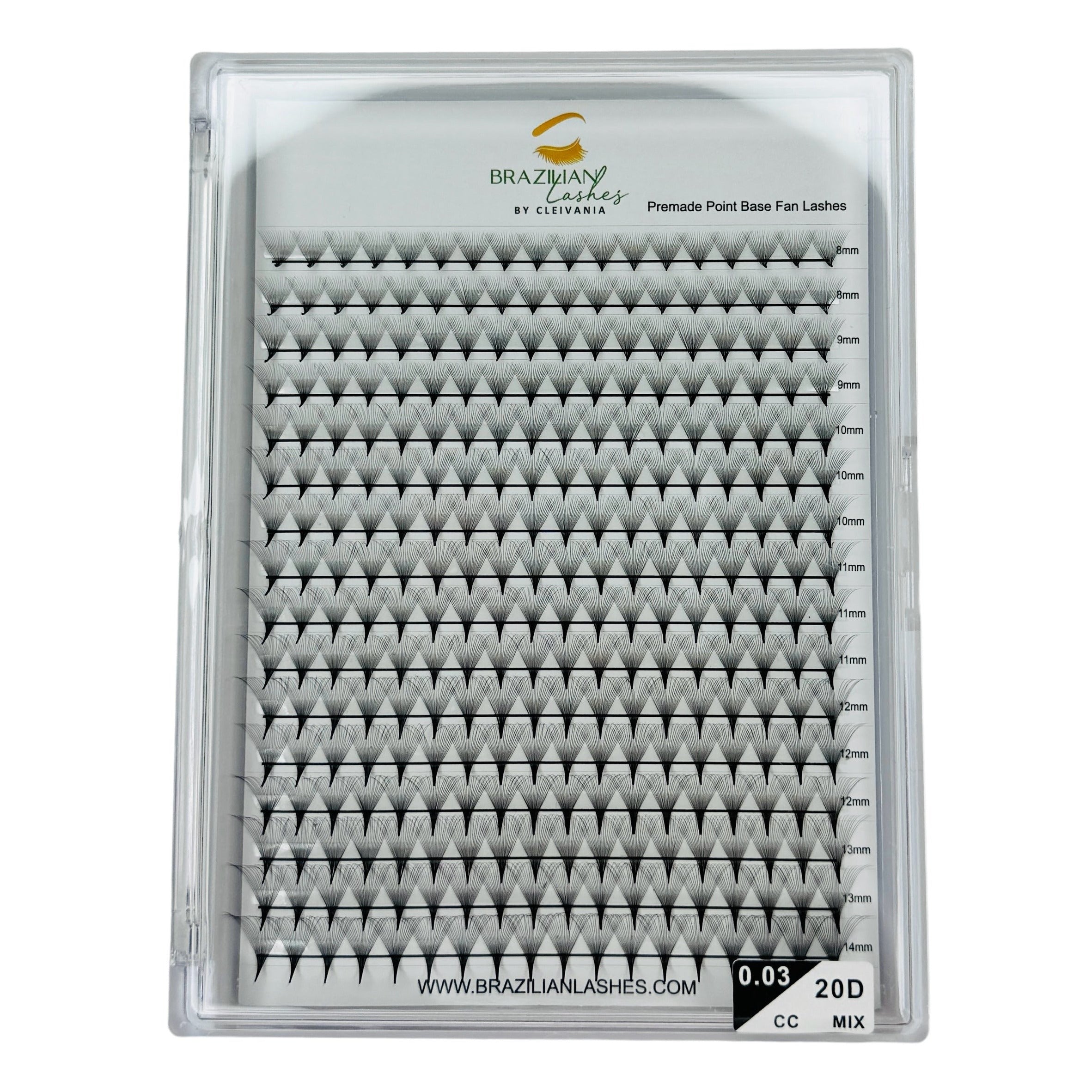 Premade-20D CC 0.03 [Abanicos] – Brazilian Lashes