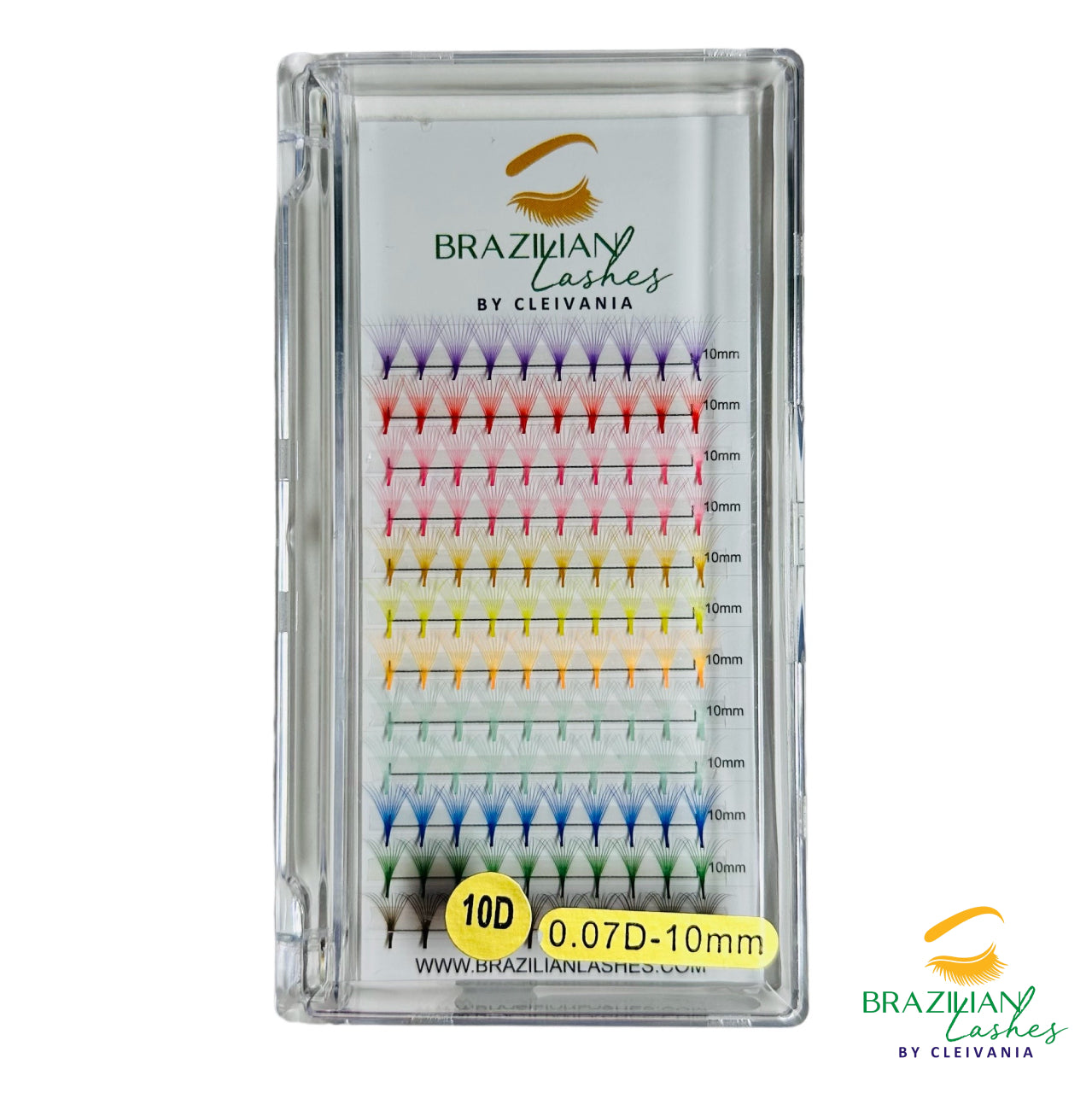 Premade - 10D D 0.07 [Abanicos] – Brazilian Lashes